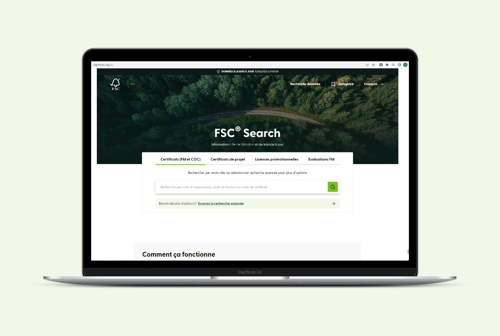FSC Search, la base de données des certificats FSC | Forest Stewardship ...